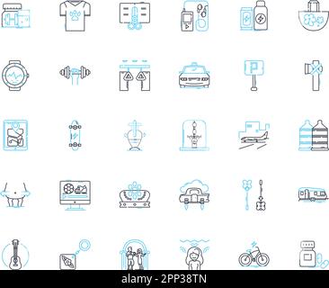 Skill Sessions linear icons set. Agility, Balance, Coordination ...