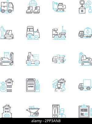Surveyors line vector icons and signs. Mapping, Geologists, Survey ...