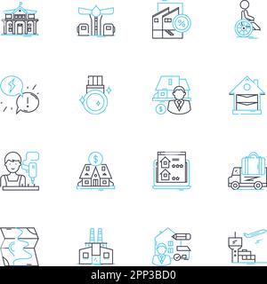 Wills linear icons set. Estate, Heir, Executor, Beneficiary, Probate ...