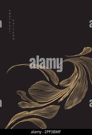 luxury gold floral decoration design Stock Photo - Alamy