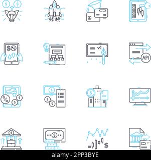 securities linear icons set. Stocks, Bonds, Equities, Futures ...