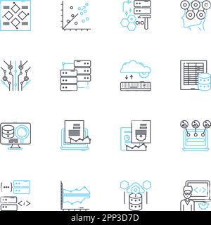 Guidelines line vector icons and signs. Rule, Procedure, Protocol, Code, Standard, Regulation ...