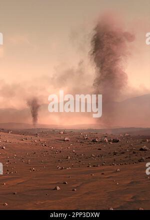 Dust Devils on the Planet Mars Stock Photo - Alamy
