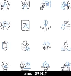 Standards line icons collection. Criteria, Norms, Benchmarks ...