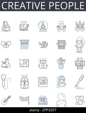 Teaching aids line icons collection. Whiteboard, Flashcards ...