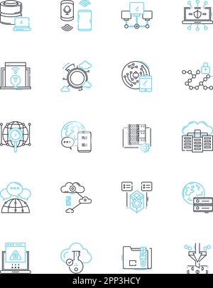 Grid linear icons set. Matrix, Pattern, Mesh, Nerk, Chart, Grille ...