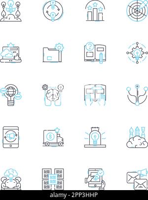 Brain images linear icons set. Neuroimaging, Cerebellum, Cortical ...