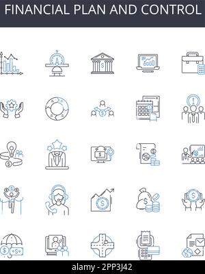 asset supervision line icons collection. Inventory, Tracking ...
