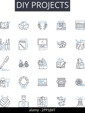 Science experiments line icons collection. Hypothesis, Variables ...