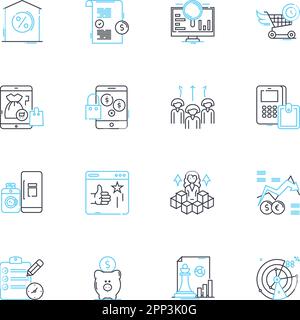 Environmental regulation linear icons set. Reduction, Conservation ...