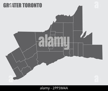 greater toronto area map Stock Vector Image & Art - Alamy