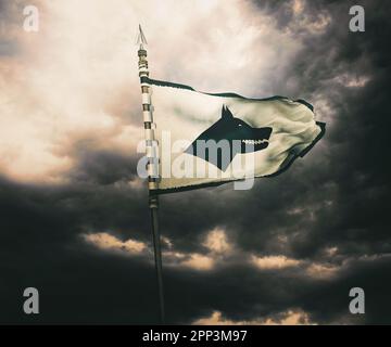 Gokturks, Gokturk Flag Stock Photo - Alamy