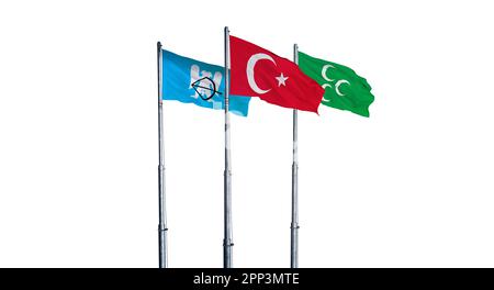 Seljuk State Flag, Turkish Republic Flag Stock Photo - Alamy