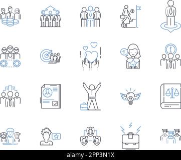 Order line icons collection. Command, Directive, Arrangement, Organization, System, Structure ...