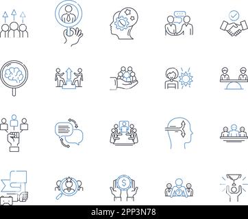 Gang members line icons collection. Outlaw, Thug, Criminal, Hoodlum ...