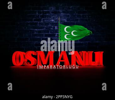 Ottoman Empire Flag, Seljuk State Flag Stock Photo - Alamy