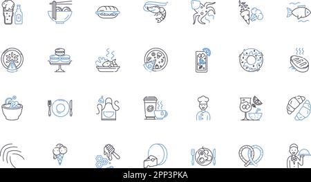 Rations line icons collection. Provisions, Supplies, Food, Water ...