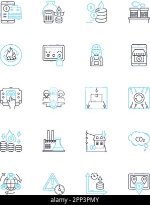 Sociology linear icons set. Culture, Identity, Inequality, Norms, Power ...