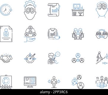 Legal framework line icons collection. Regulations, Statutes ...