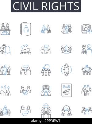 Racial equality line icons collection. Inclusion, Acceptance, Diversity ...