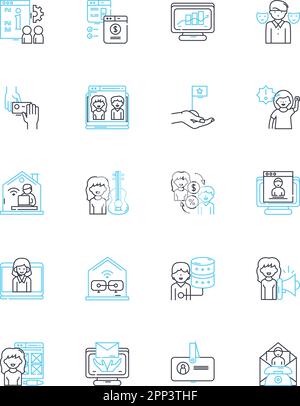 Skill Enhancement linear icons set. Mastery, Expertise, Proficiency ...