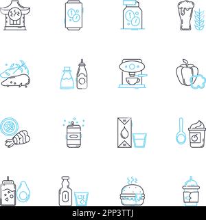 Fare linear icons set. Ticket, Price, Tariff, Cost, Farewell, Rate ...