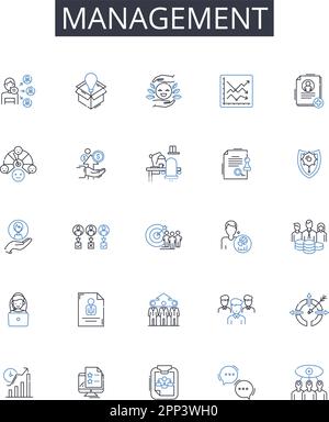 Headship line icons collection. Leadership, Authority, Responsibility ...