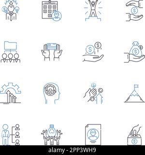 Performance potential line icons collection. Capacity, Capability ...