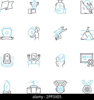 Gamefication vector line icons set. Gamification, Game, Gaming, Reward ...
