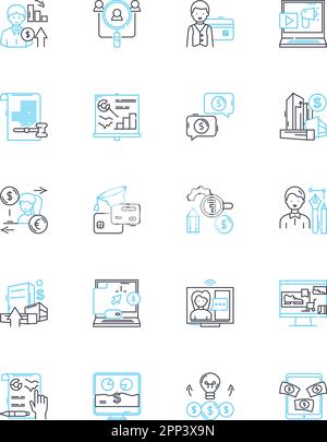 Inventory management line icons, signs, vector set, outline ...