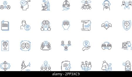 Oversight line icons collection. Supervision, Management, Control ...