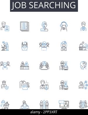 Engagement seeking line icons collection. Connection, Bonding ...