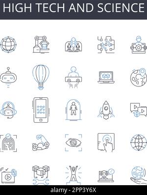 Evolved science line icons collection. Genetics, Biotechnology ...