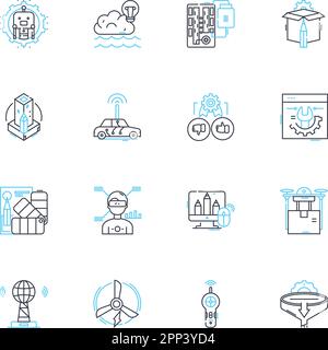 Sovereign beings linear icons set. Autonomy, Freedom, Sovereignty ...