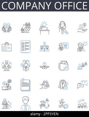 Enterprise hub line icons collection. Innovate, Connect, Collaborate ...