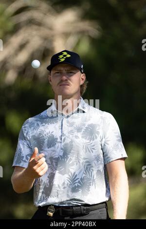 Jediah Morgan of Ripper GC looks on from the driving range during the ...