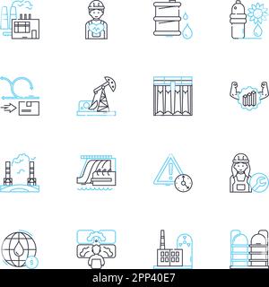 Financial sector linear icons set. Investment, Banking, Budgeting ...