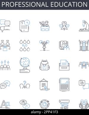 Technical instruction line icons collection. Tutorial, Guide, Manual, Procedure, Steps ...