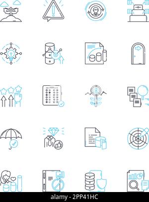 Cohort analysis line icon, vector. Cohort analysis outline sign ...