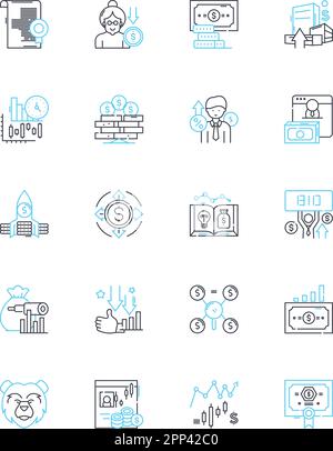 Data-driven management line icons collection. Insights, Analytics ...
