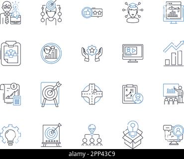 leadership approach line icon, outline symbol, vector illustration ...