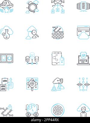 Cloud possibility linear icons set. Cloud, Possibility, Innovation ...