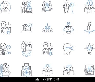 Intellectual pursuit line icons collection. Knowledge, Learning, Wisdom, Curiosity, Exploration ...