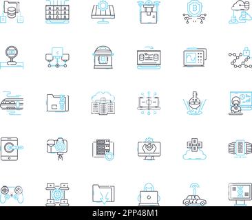 Universal science linear icons set. Cosmos, Cosmology, Physics ...