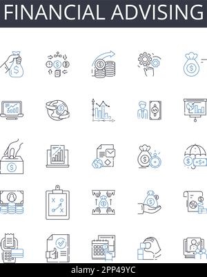 Capital guidance line icons collection. Finance, Investment, Planning ...