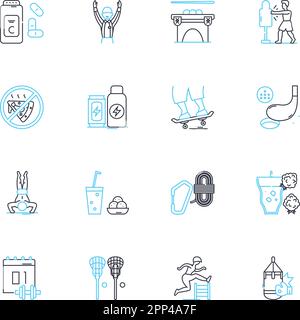 Nutrient intake linear icons set. Macronutrients, Micronutrients ...