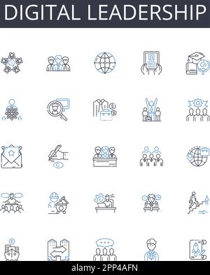 Cyber maturity line icons collection. Security, Risk, Strategy ...