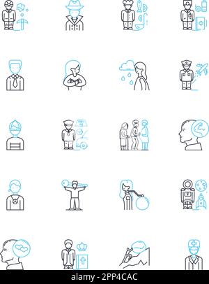 Homogenization linear icons set. Uniformity, Consistency ...