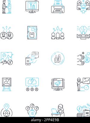 Civil direction linear icons set. Governance, Accountability ...