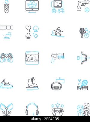 Martial arts linear icons set. Discipline, Focus, Respect, Strength ...